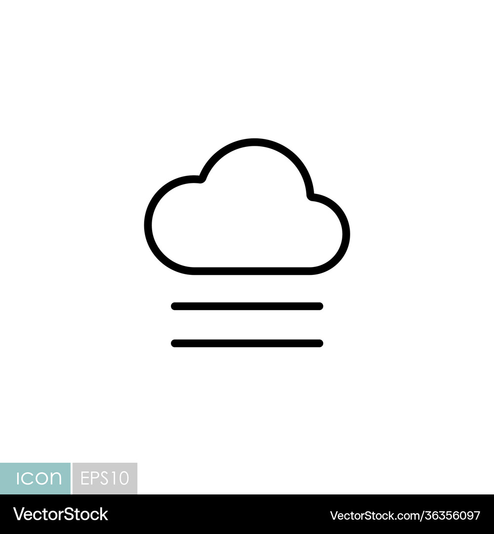 Fog and cloud icon weather sign Royalty Free Vector Image