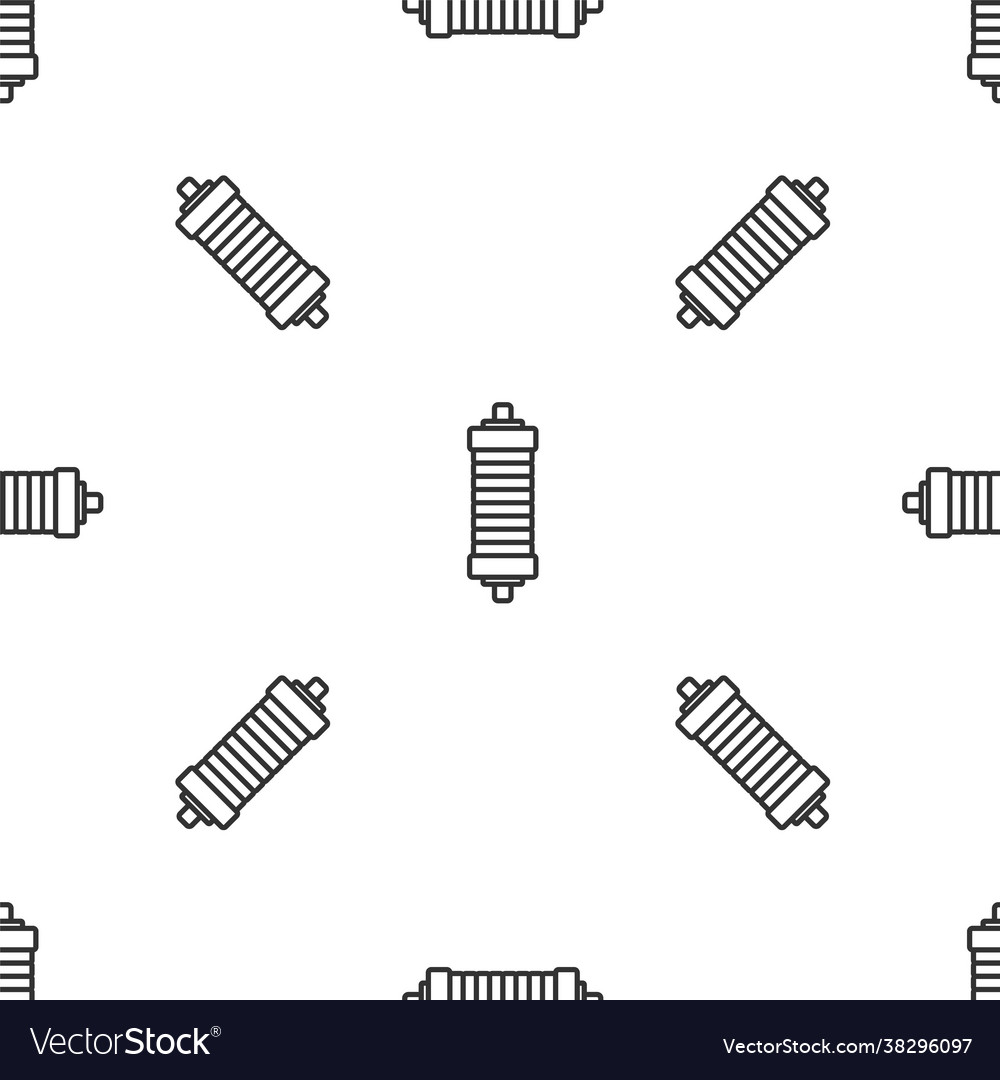 Grey line shock absorber icon isolated seamless Vector Image