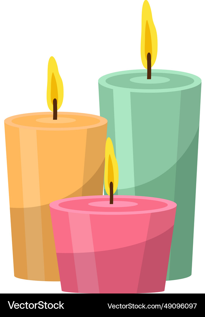Image of burning candles Royalty Free Vector Image