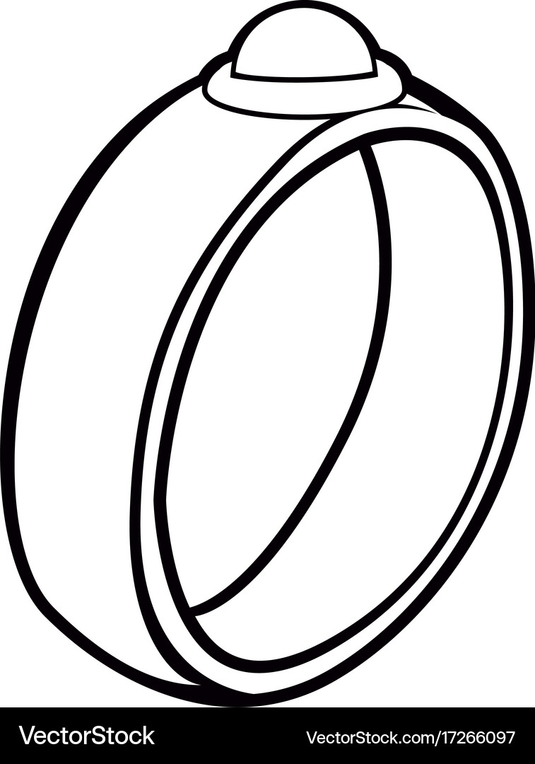Isolated ring outline Royalty Free Vector Image