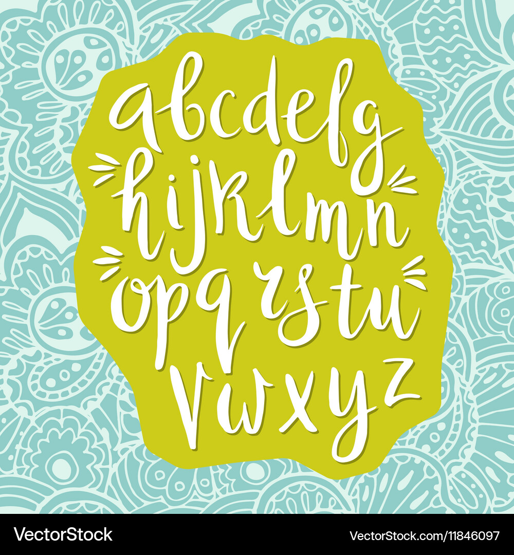 Latin alphabet drawn by hand Royalty Free Vector Image