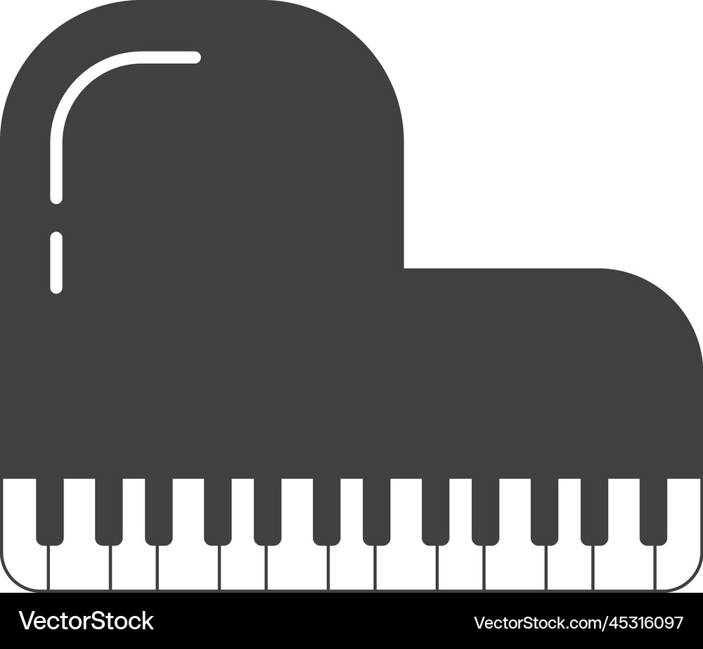 Piano in minimal style Royalty Free Vector Image