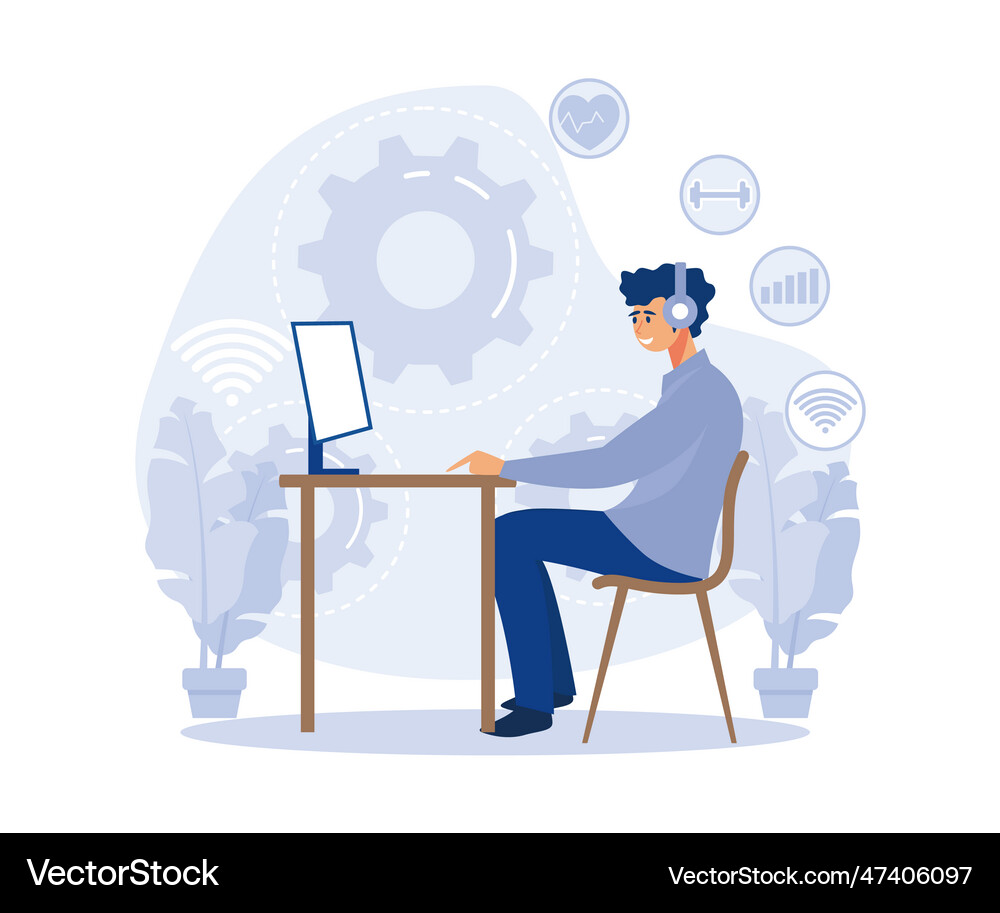 Professional workspace employee care modern Vector Image