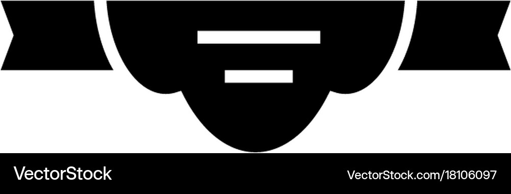 Ribbon label product icon Royalty Free Vector Image
