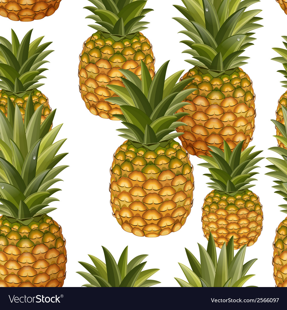 Seamless texture pineapple Royalty Free Vector Image