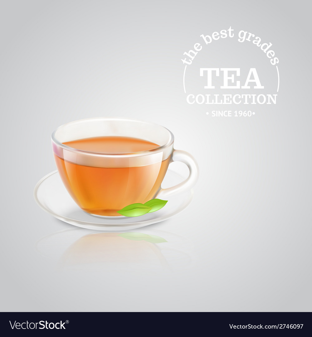 Tea cup Royalty Free Vector Image - VectorStock