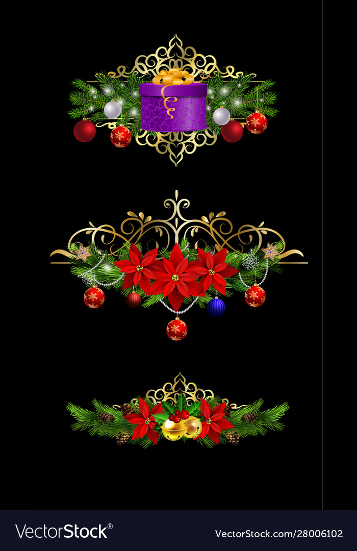 Christmas elements for your designs Royalty Free Vector