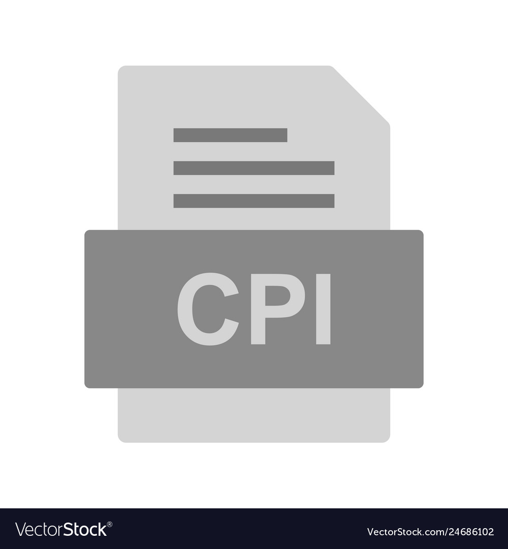Cpi file document icon Royalty Free Vector Image