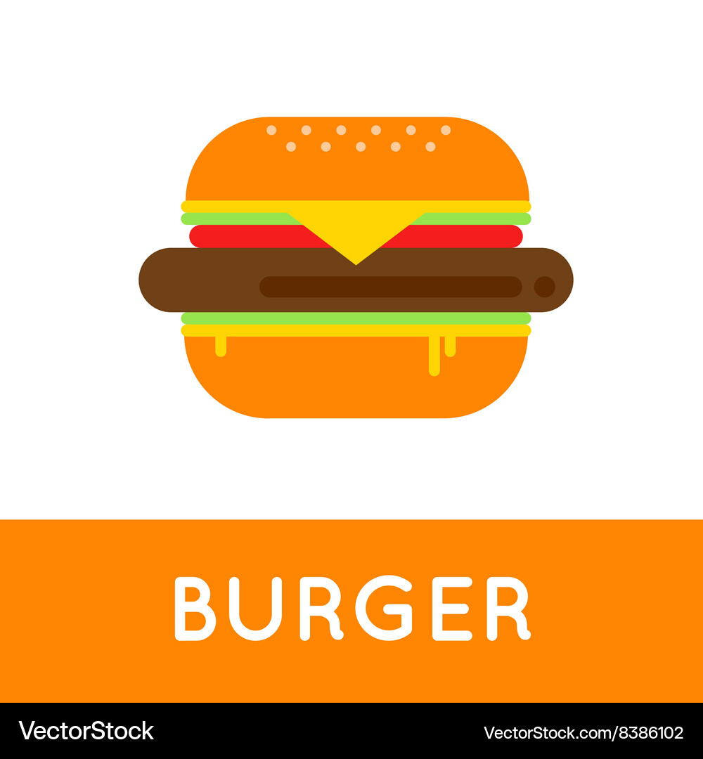Fresh burger traditional american Royalty Free Vector Image