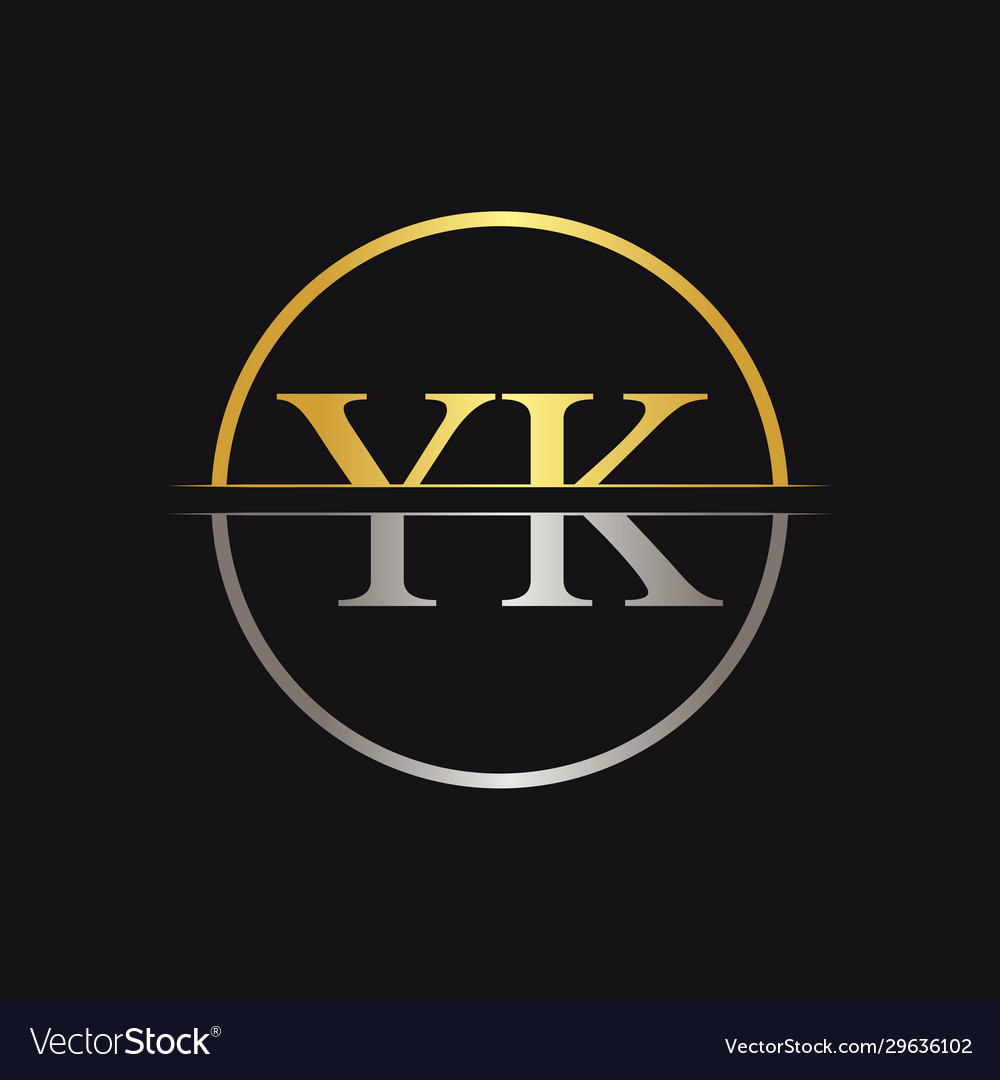 Initial yk logo design template creative letter Vector Image