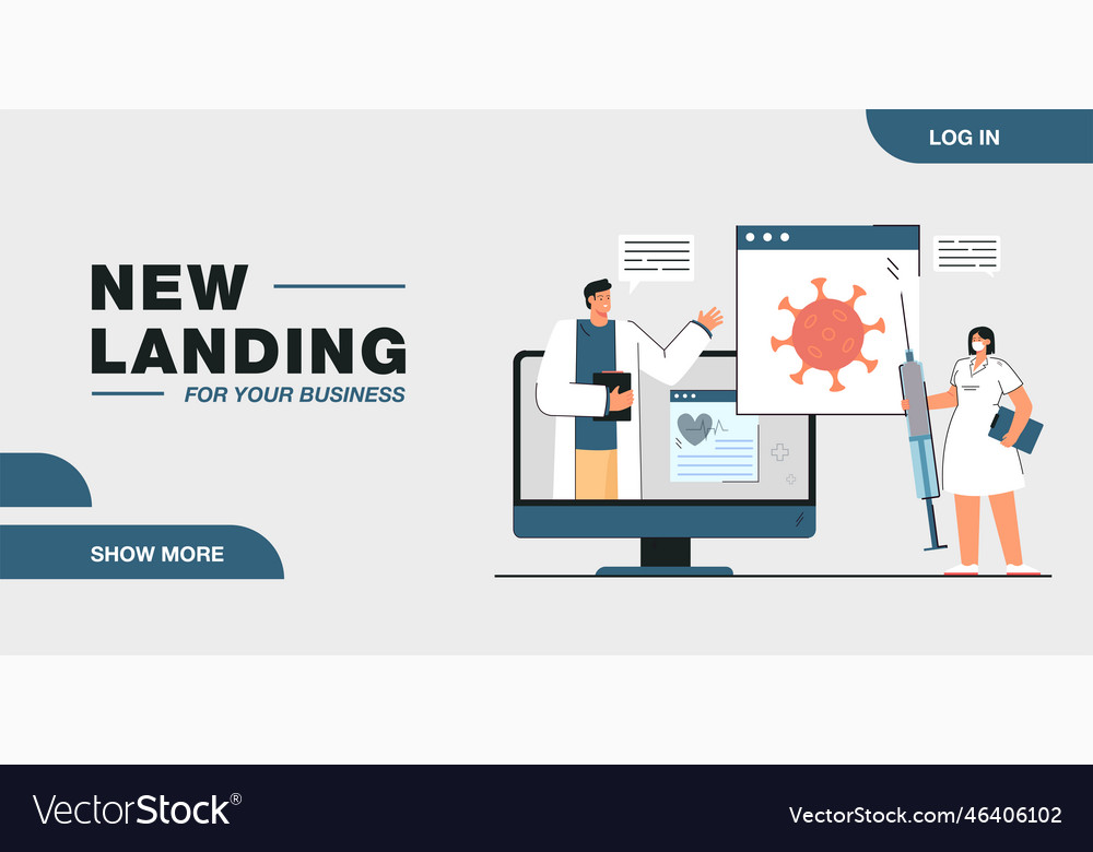 Medical webinar on coronavirus Royalty Free Vector Image