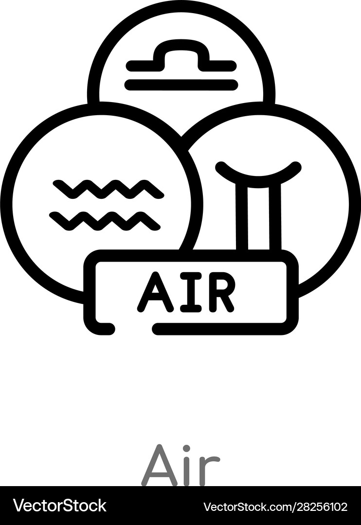 Outline air icon isolated black simple line Vector Image