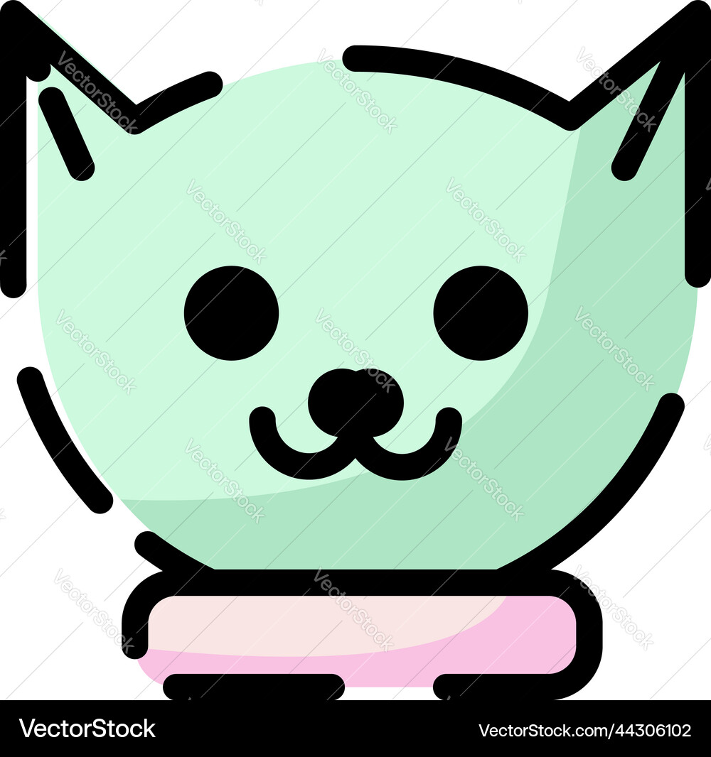 Pet shop cat on a white background Royalty Free Vector Image
