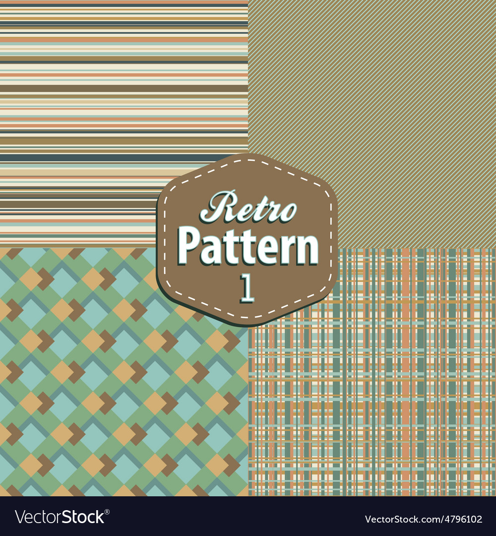 Retro patterns Royalty Free Vector Image - VectorStock