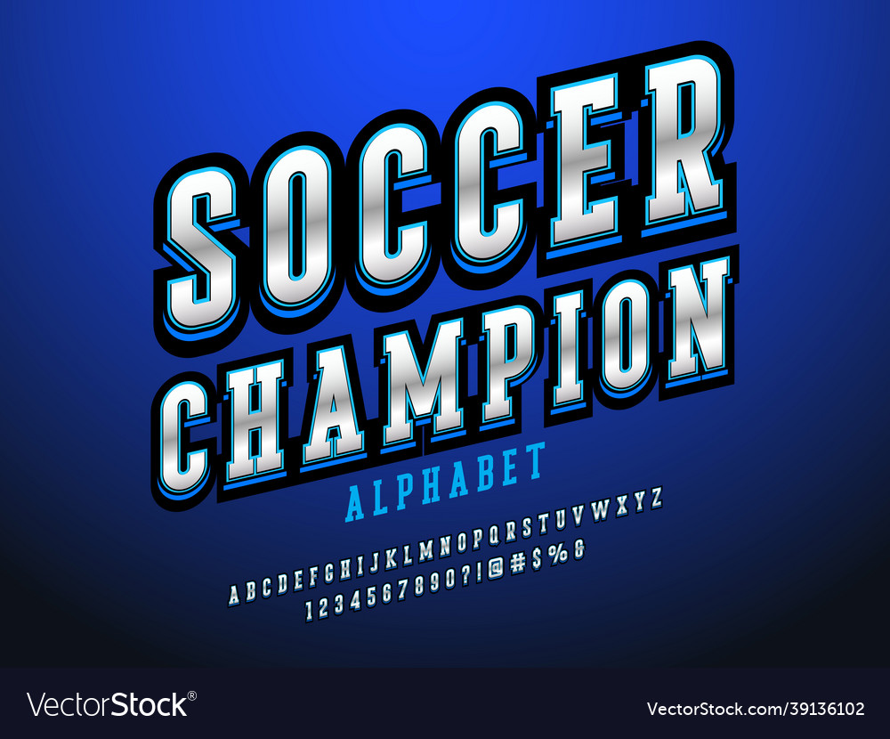 Sport font Royalty Free Vector Image - VectorStock