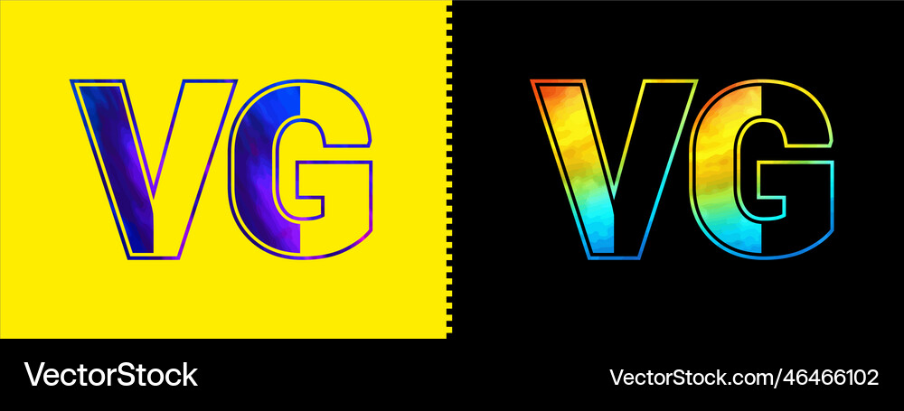 Unique vg letter logo icon template premium Vector Image