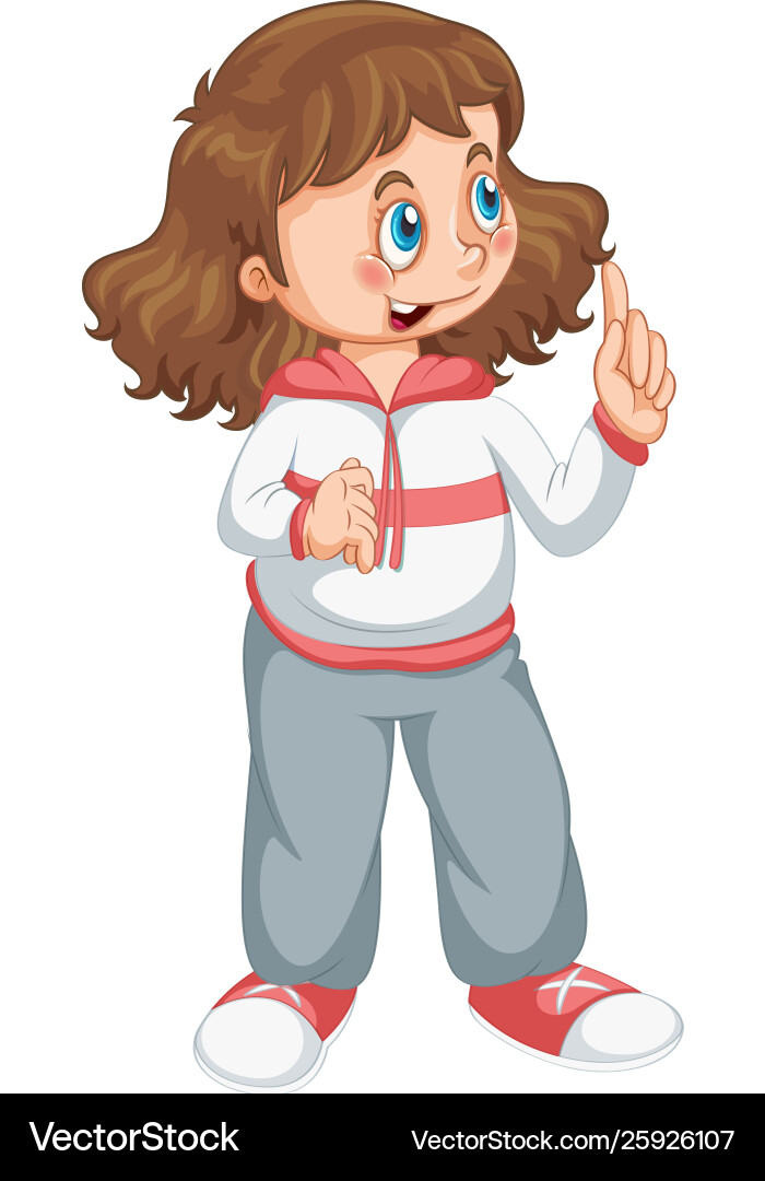A cute girl character Royalty Free Vector Image