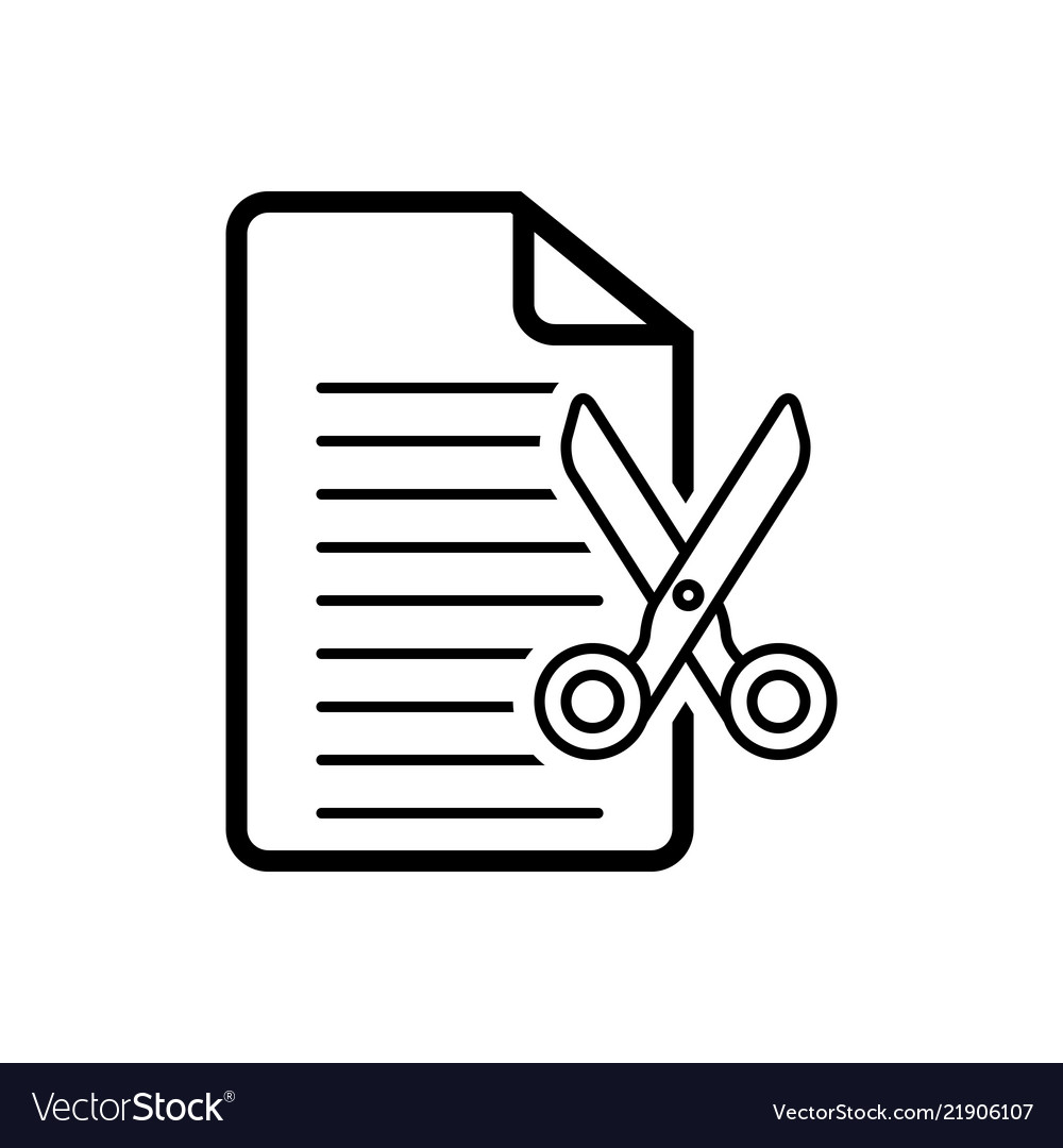 Cut document Royalty Free Vector Image - VectorStock