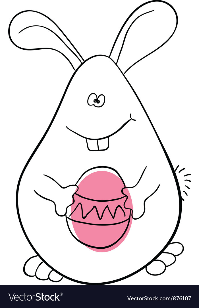 Easter rabbit Royalty Free Vector Image - VectorStock