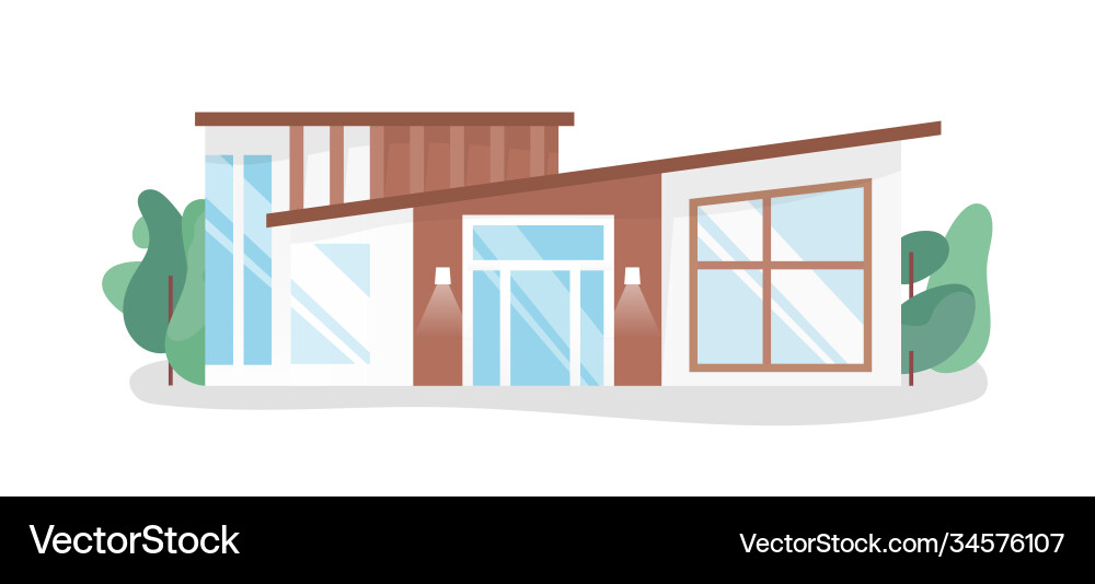 Modern contemporary house design simple and Vector Image