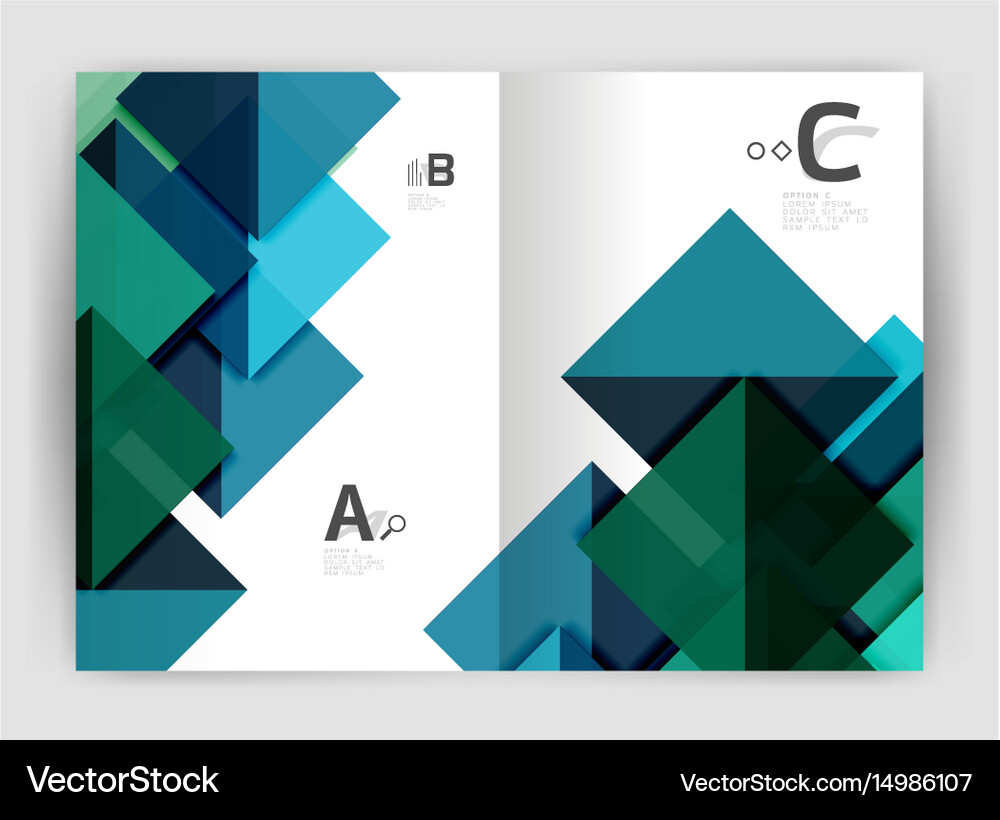 Modern geometric annual report cover Royalty Free Vector
