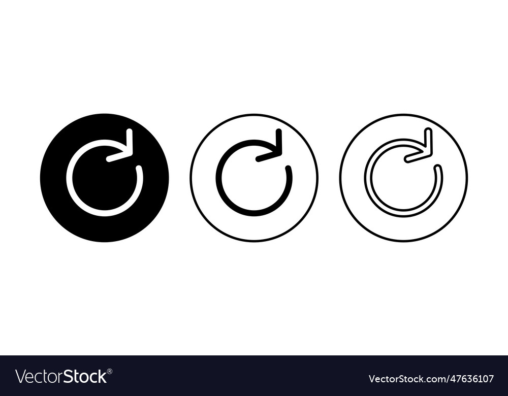 Refresh icon set reload icon update icon Vector Image