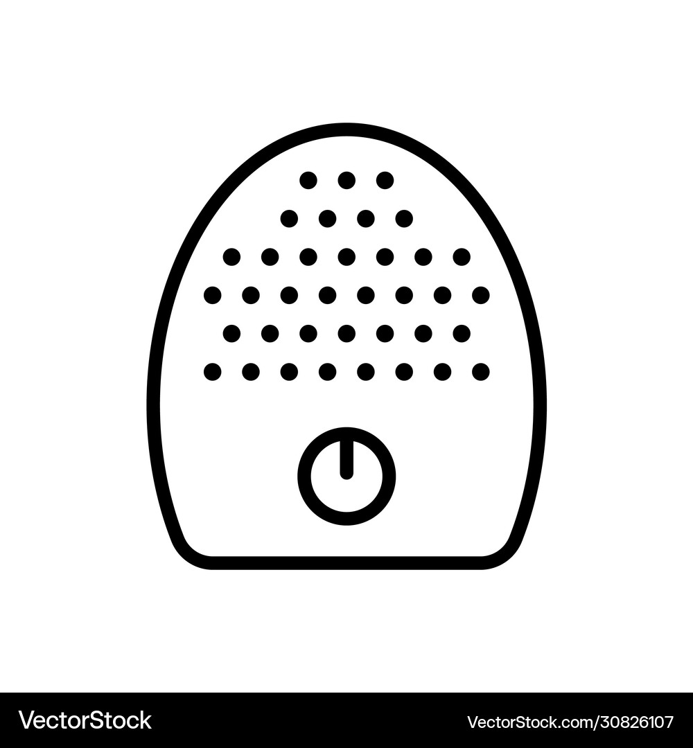 Silicone facial cleansing brush linear icon Vector Image