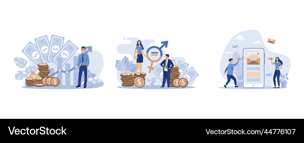 Successful entrepreneur or investor presenting Vector Image