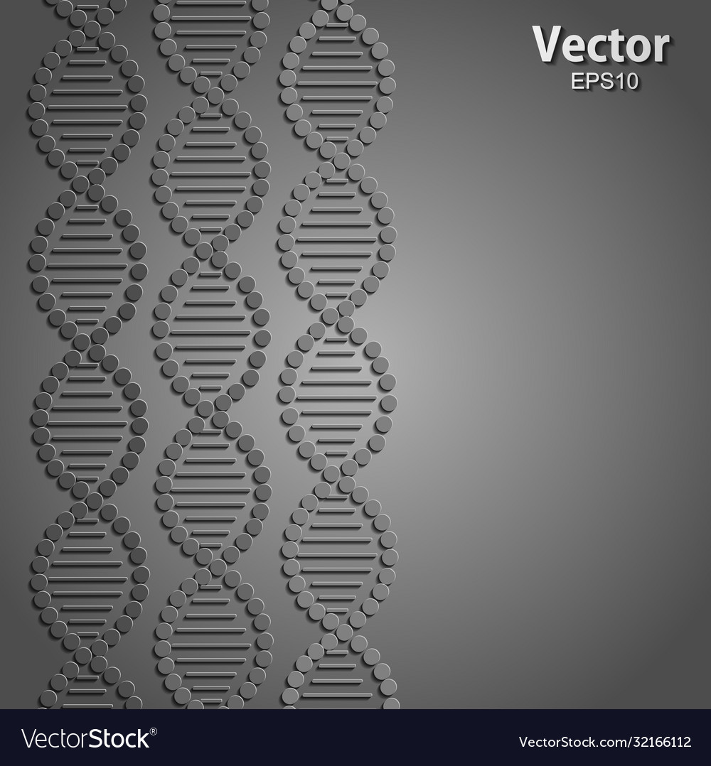 Abstract Background With Dna Strand Molecule Vector Image
