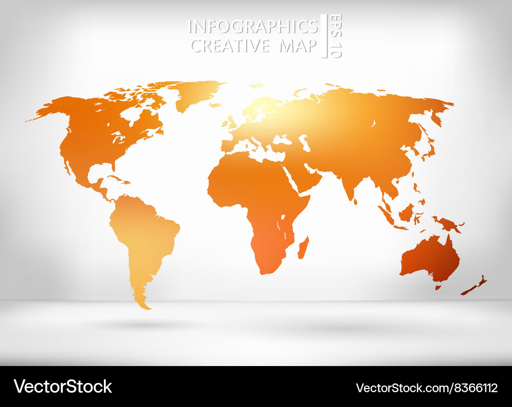 Abstract creative concept map of the world Vector Image