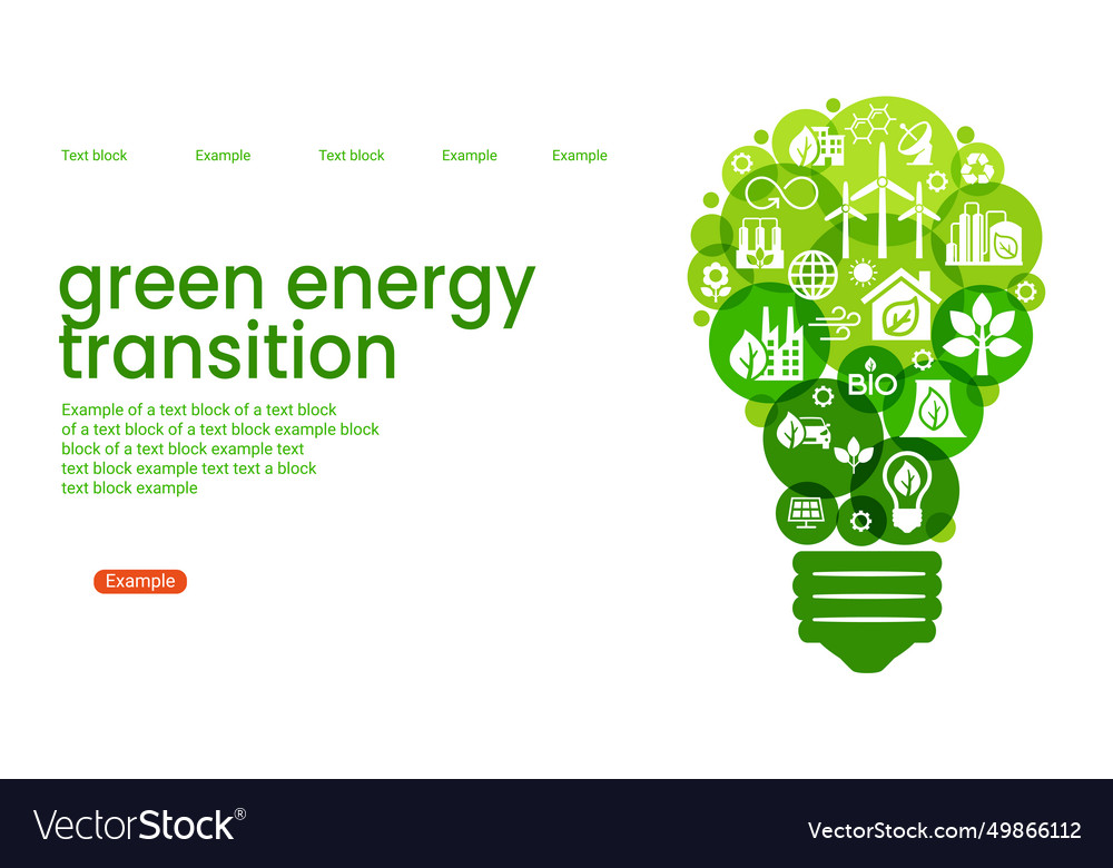 Alternative clean energy transition Royalty Free Vector Alternative clean energy transition Royalty Free Vector