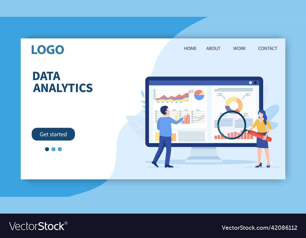 Data analytics dashboard Royalty Free Vector Image