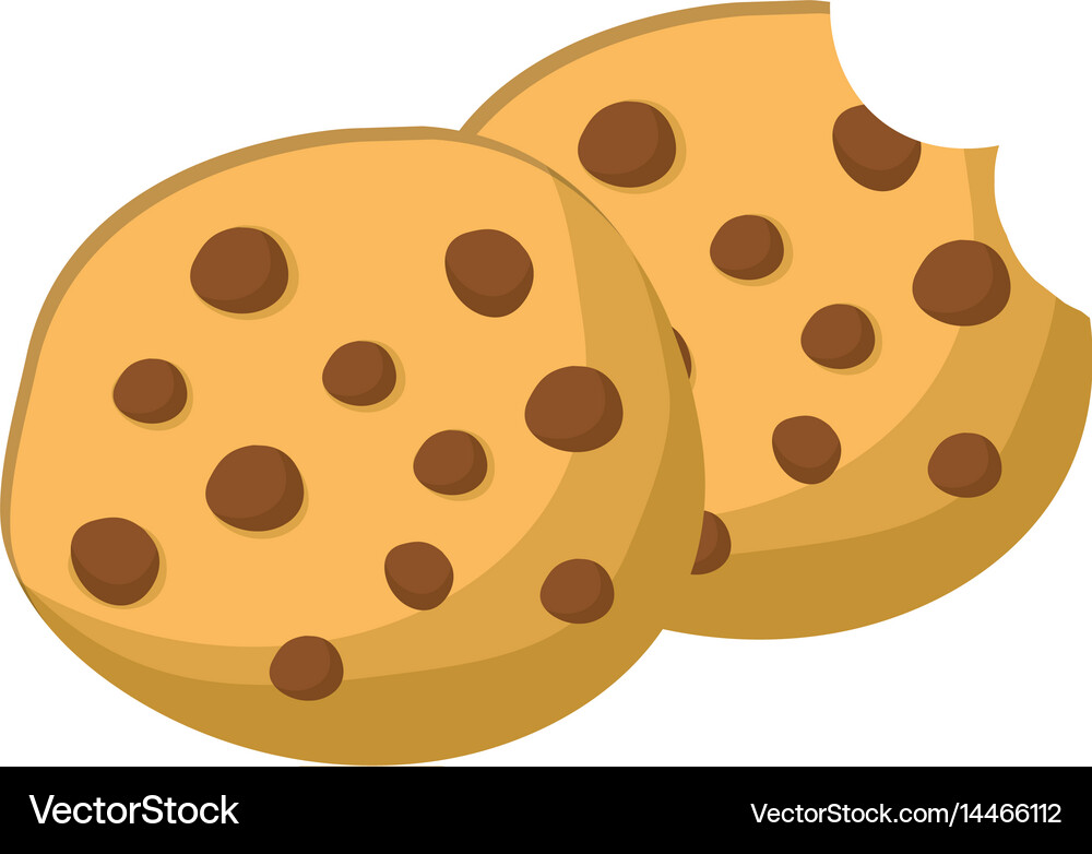 Delicious fresh cookies bakery snack Royalty Free Vector