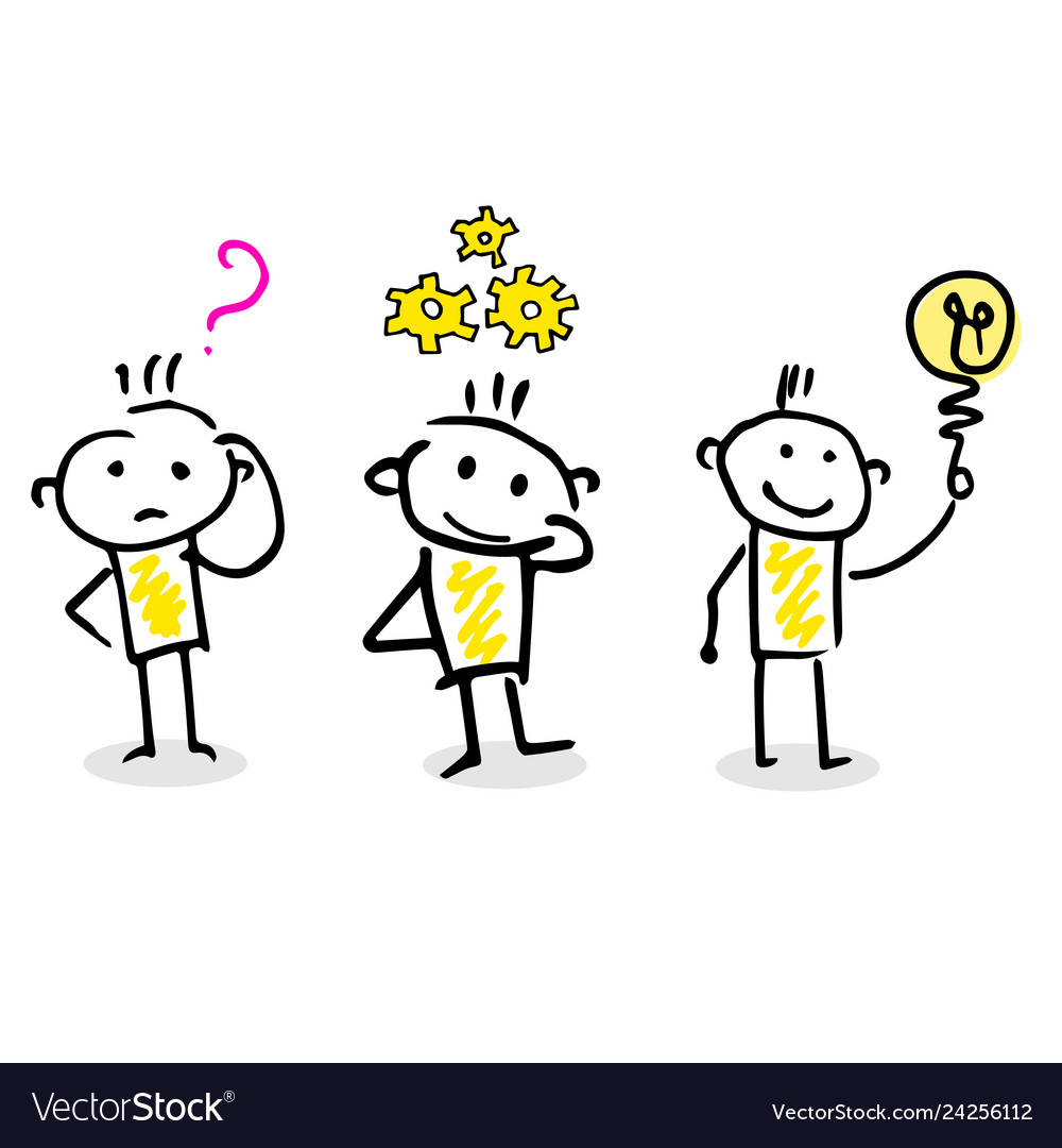 From question to great solution Royalty Free Vector Image