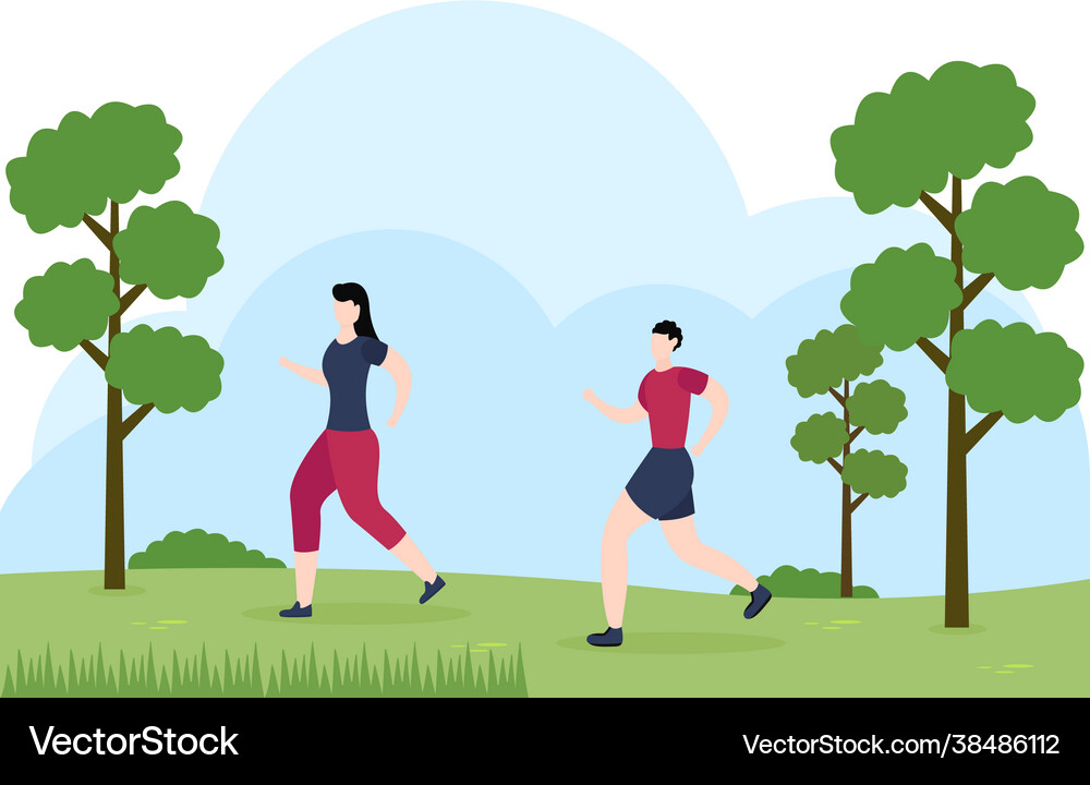 Jogging or running sports background men Vector Image