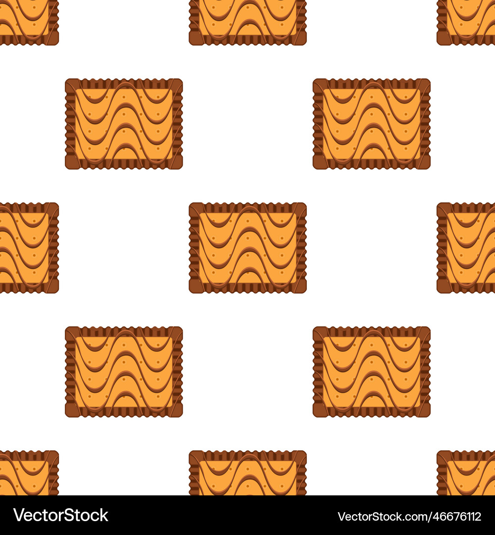 Pattern homemade cookie different taste in pastry Vector Image