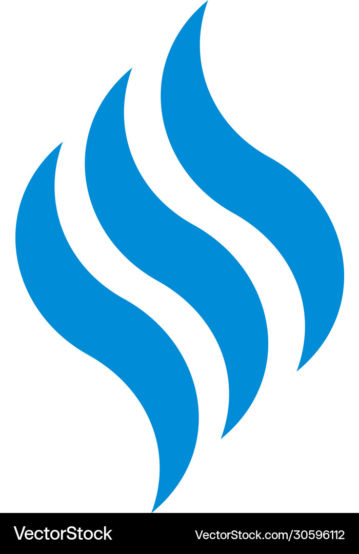 Simple stripes curves design symbol logo Vector Image