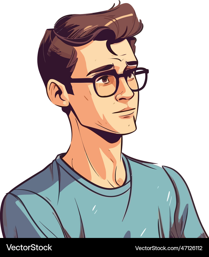 Smiling student in modern sportswear Royalty Free Vector