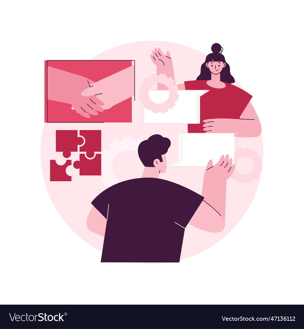 Social interaction skills abstract concept Vector Image