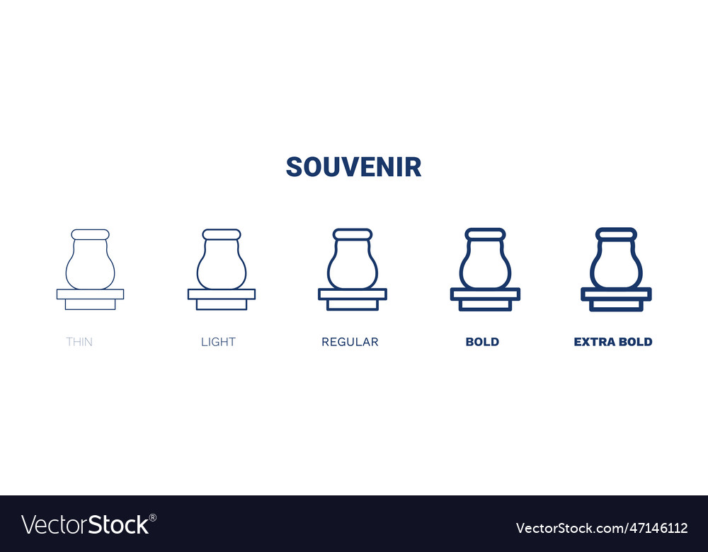 Souvenir icon thin light regular bold black Vector Image