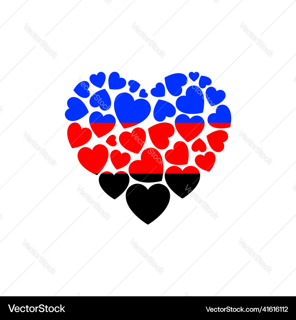 Symbol heart with polyamory flag lgbt pride Vector Image