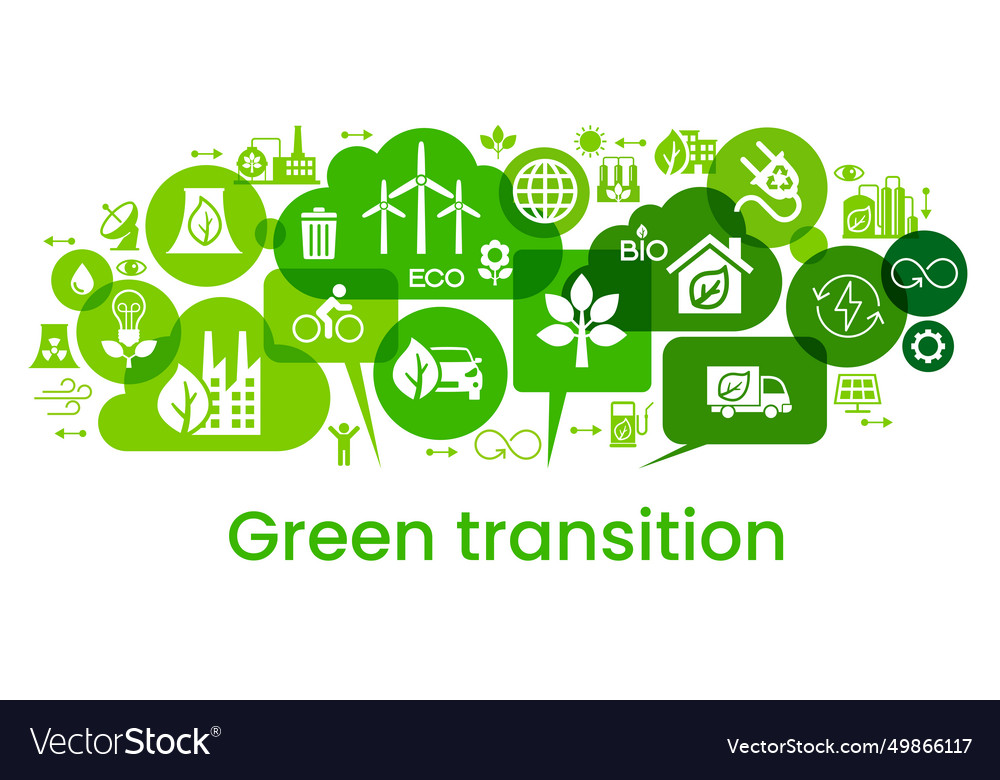 Alternative clean energy transition Royalty Free Vector Alternative clean energy transition Royalty Free Vector