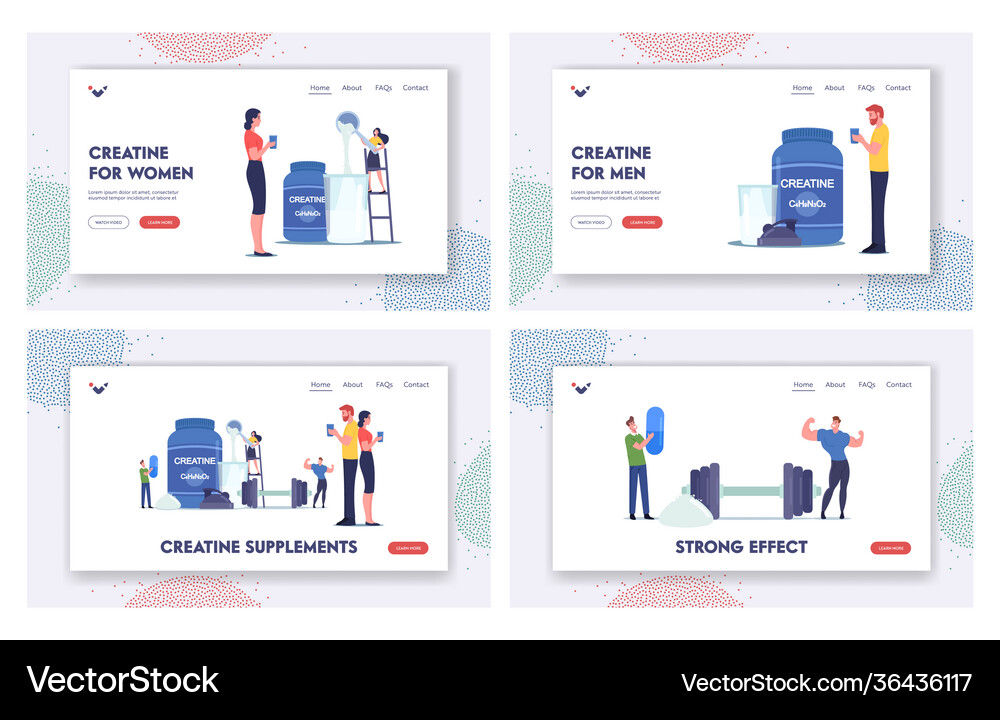 Characters drink cocktail with creatine supplement