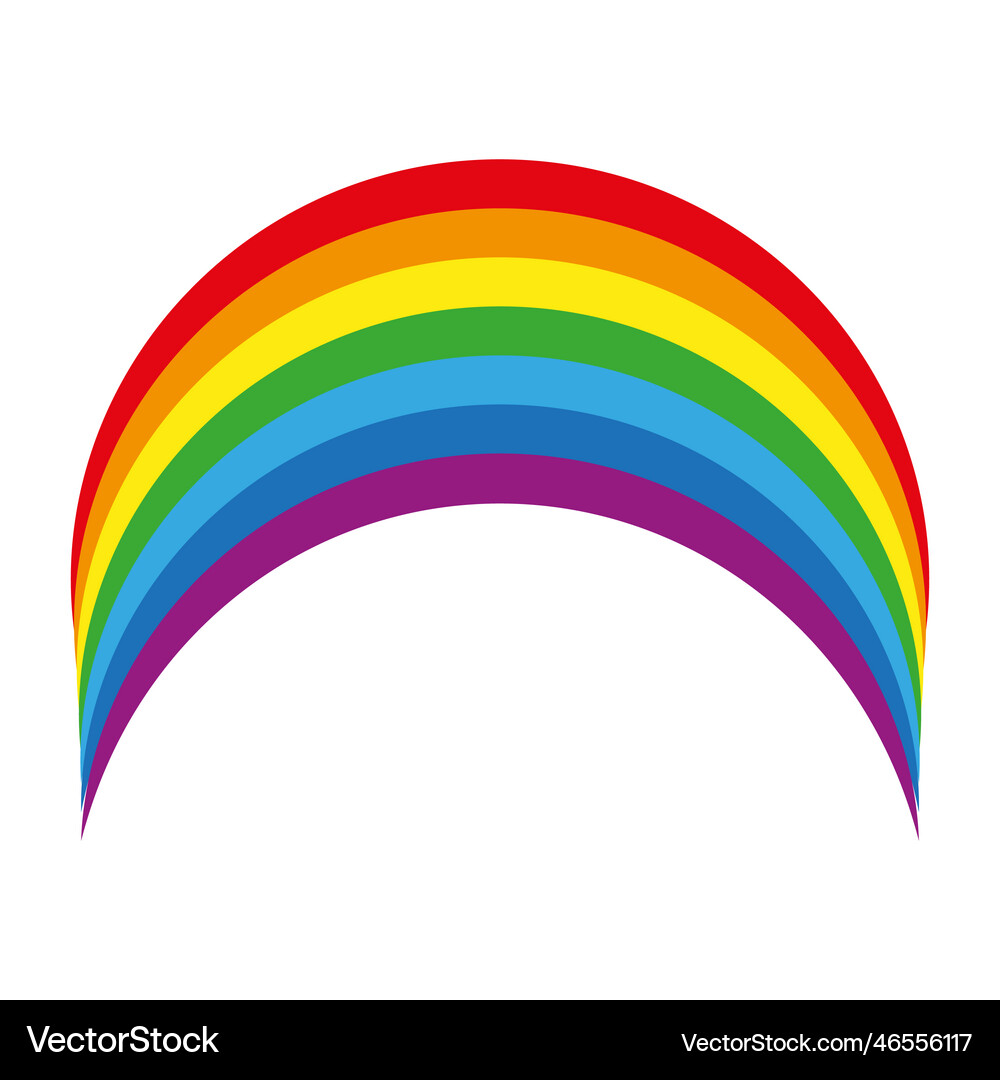 Colorful cartoon rainbow Royalty Free Vector Image