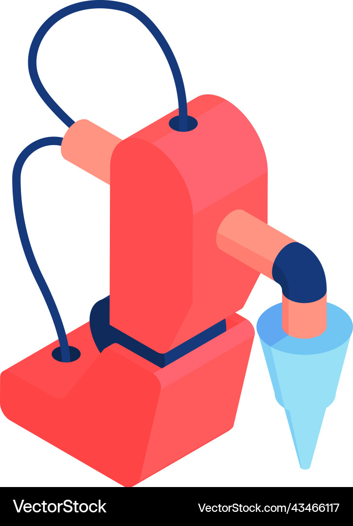 Drill Robot Automation Composition Royalty Free Vector Image