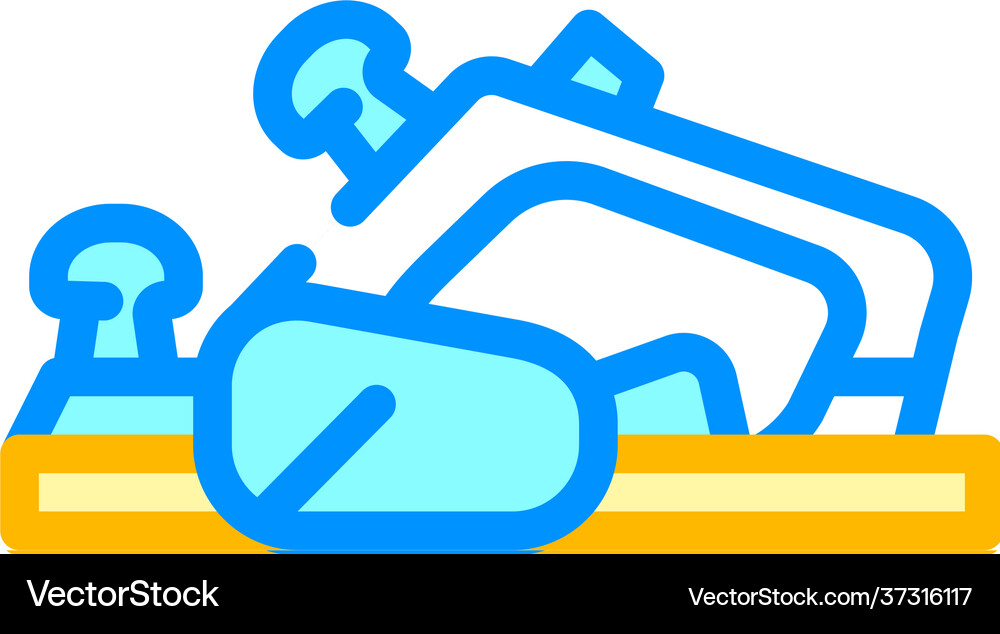 Electric planer tool color icon Royalty Free Vector Image