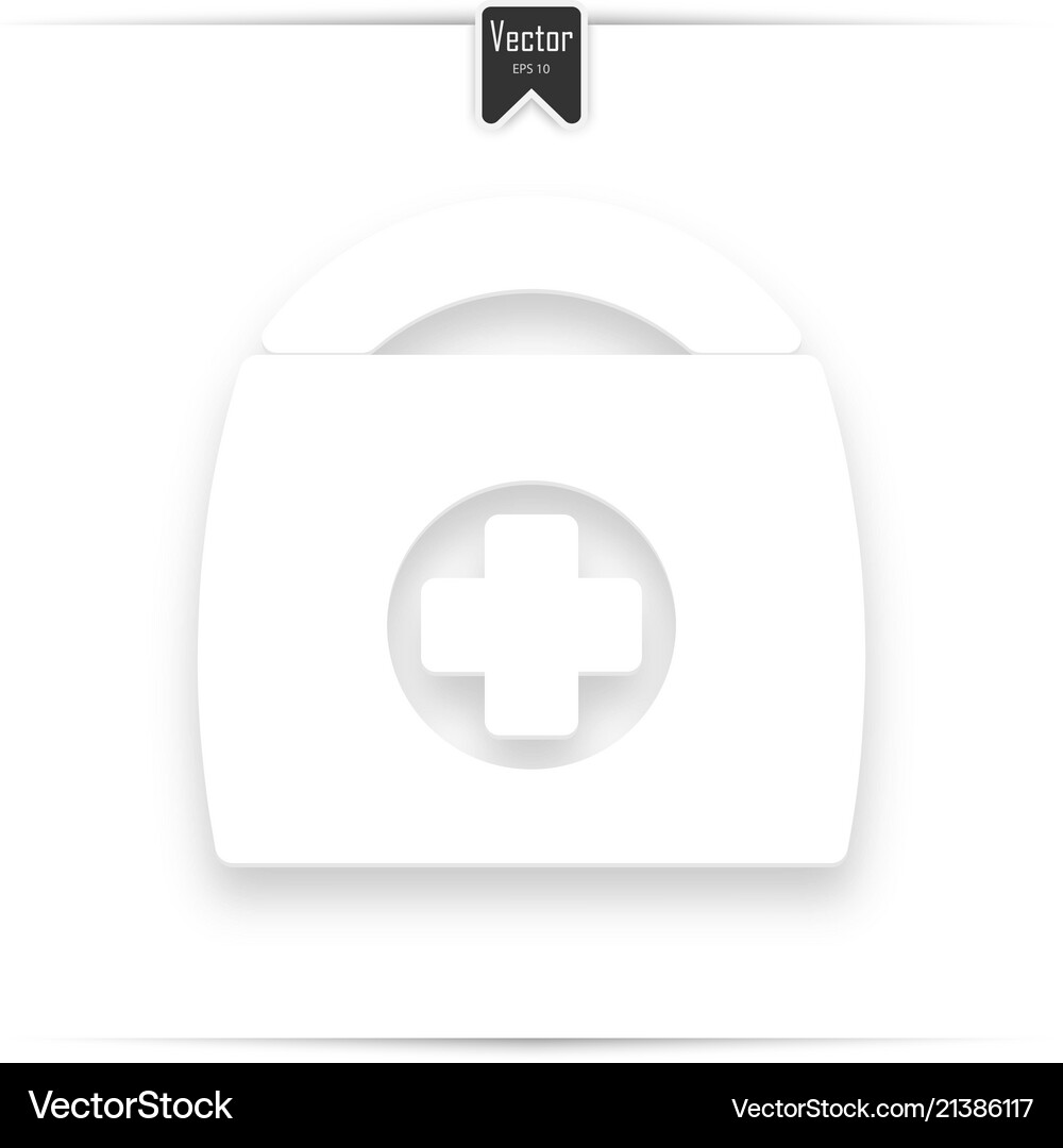 Medical first aid sign white Royalty Free Vector Image