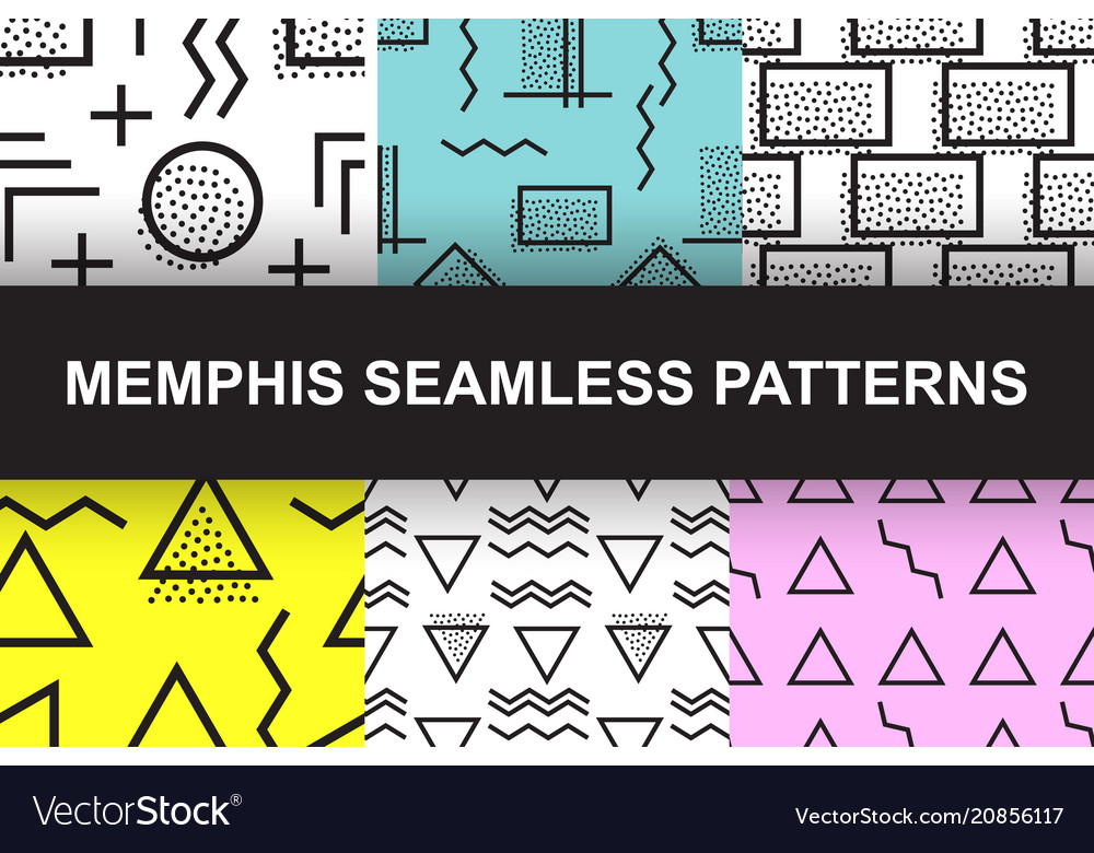 Memphis seamless pattern Royalty Free Vector Image