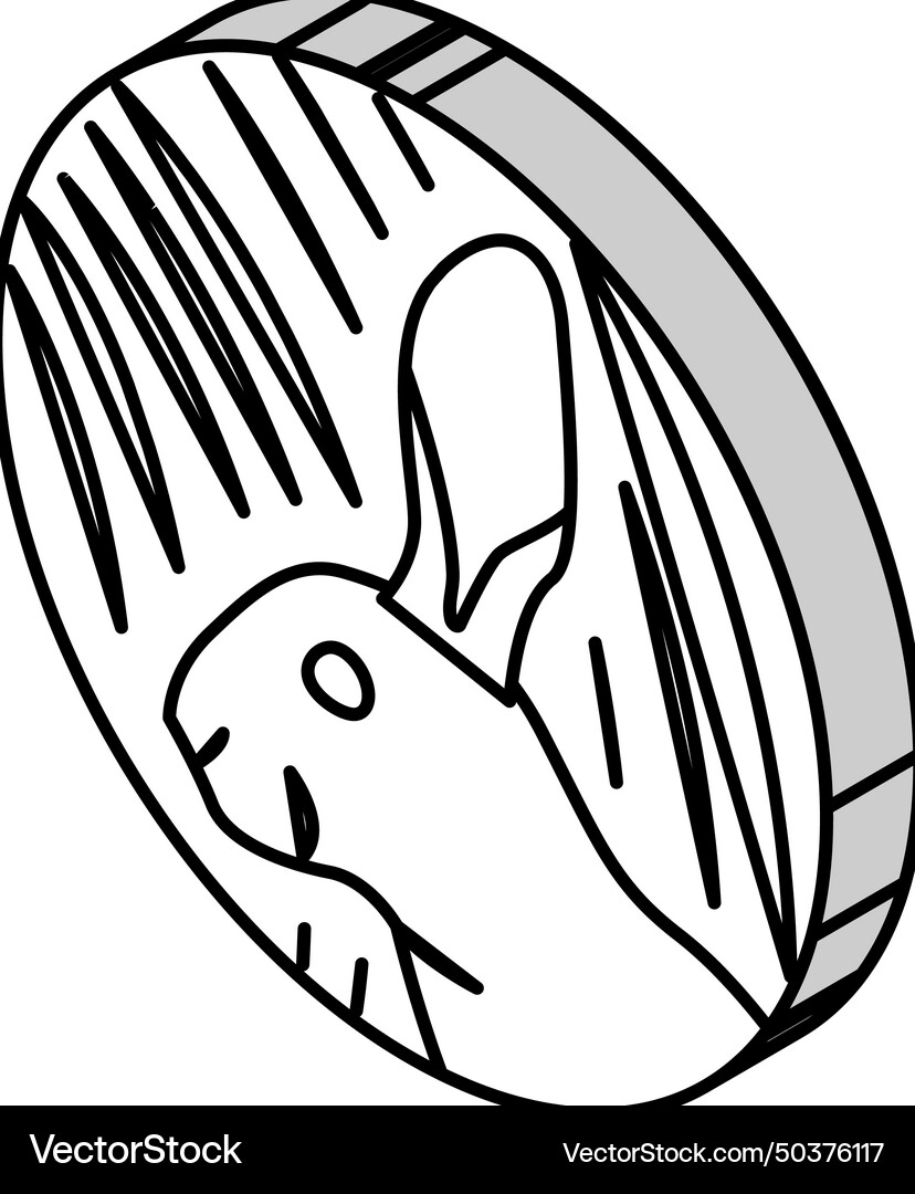 Rabbit chinese horoscope animal isometric icon Vector Image