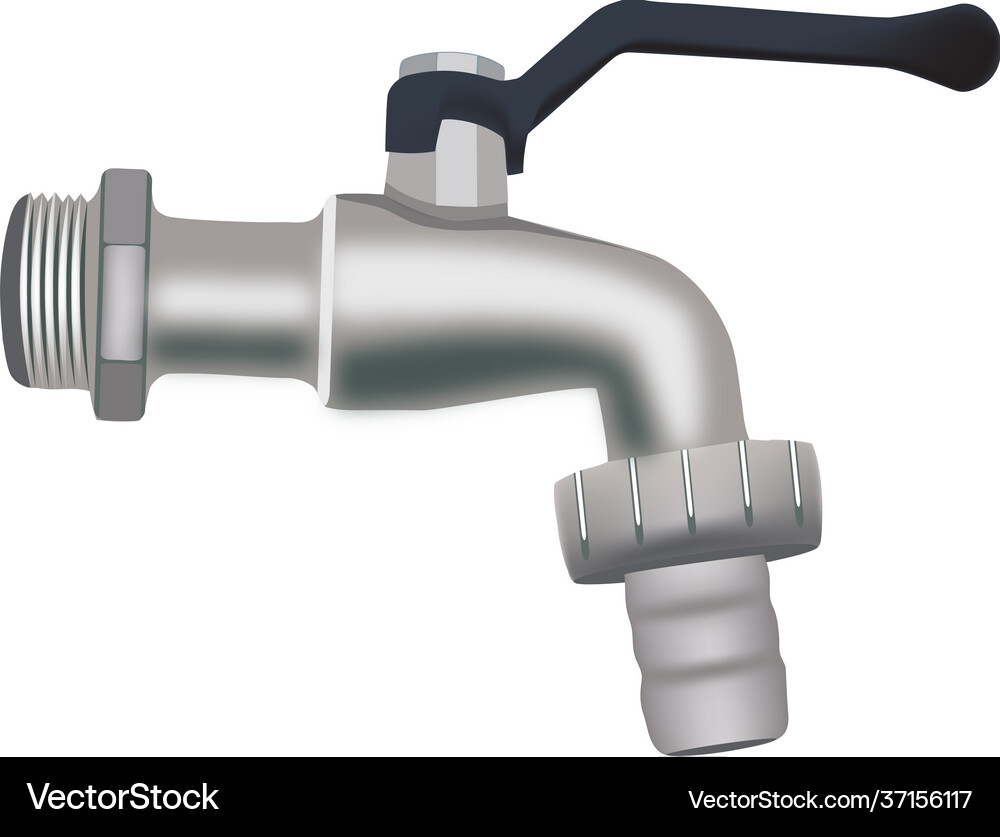 Tap with metal lever Royalty Free Vector Image